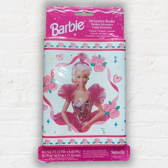 Mattel | Wall Decor | Nwt Vintage 996 Mattel Barbie Wallpaper Border ...